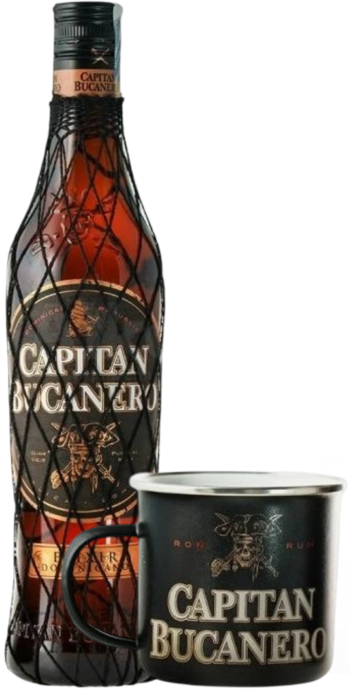 Rum Capitan Bucanero Elixir Dominicano 0,7l 34% s plecháčkem + Dárkové ...
